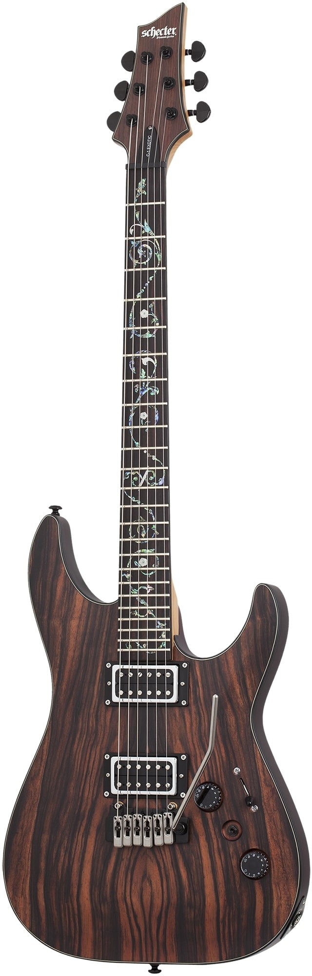 Schecter C-1 Exotic Trem Ebony Electric Guitar in Natural Satin – Maar ...